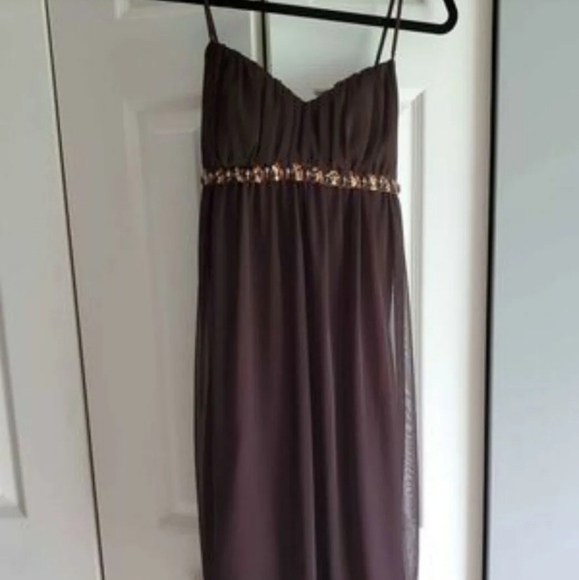 Ruby Rox | Dresses | Ruby Rox Size Small Brown Chiffon Dress Empire ...